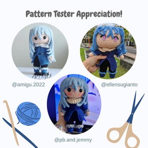 Crochet Amigurumi Rimuru Anime Inspired Pattern - Etsy