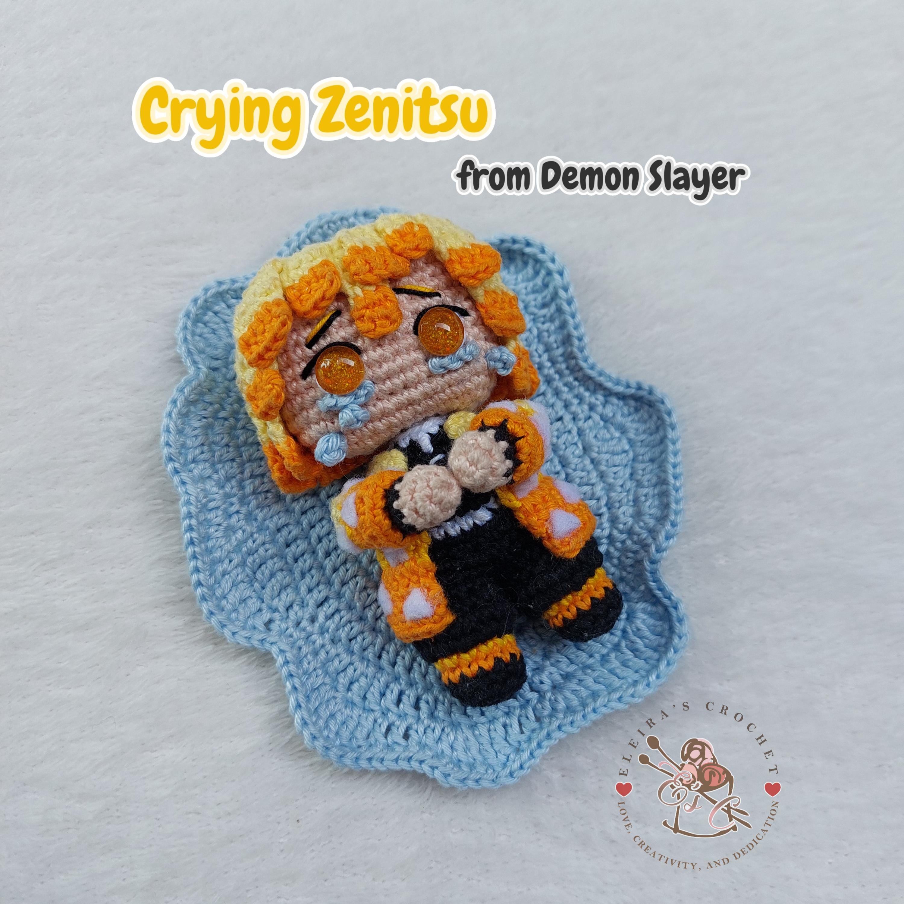 Crochet Amigurumi Crying Zenitsu Anime Inspired Digital PDF Crochet ...