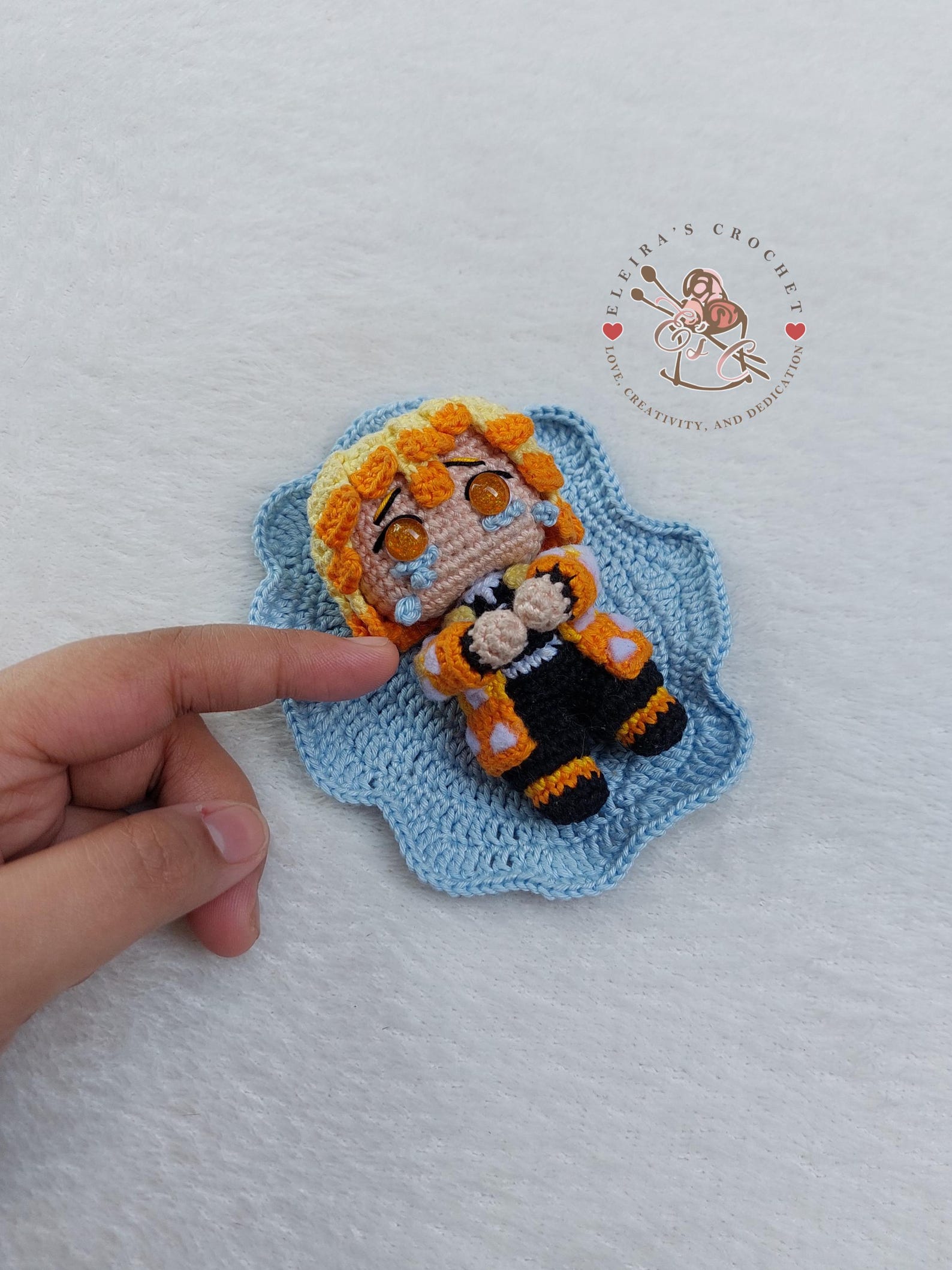 Crochet Amigurumi Crying Zenitsu Anime Inspired Digital PDF Crochet ...