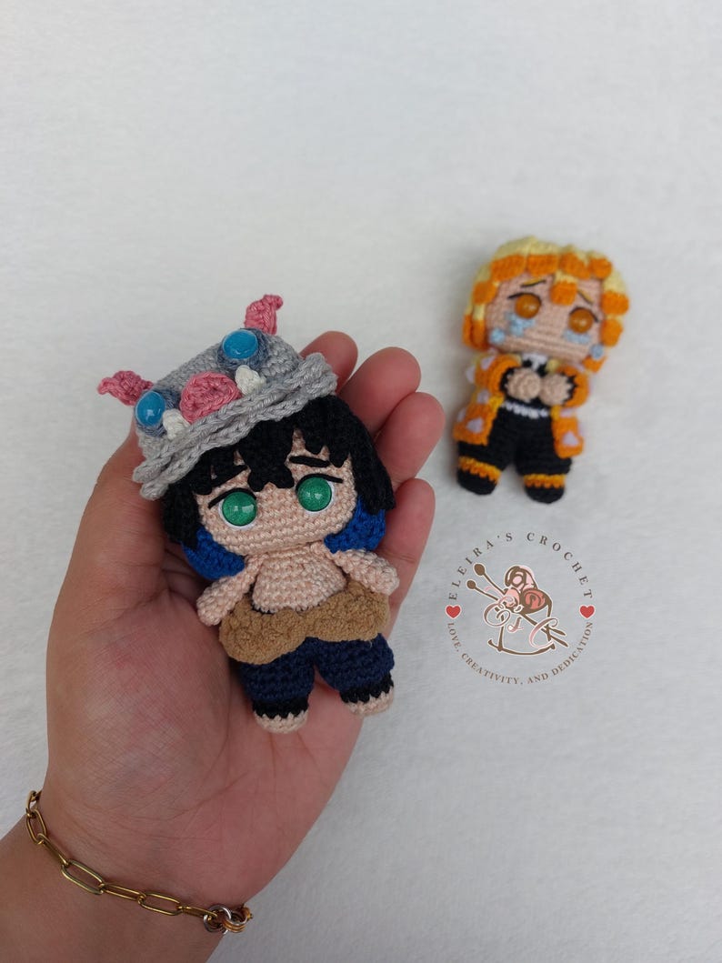 Crochet Amigurumi Zenitsu and Inosuke SET Inspired Pattern - Etsy