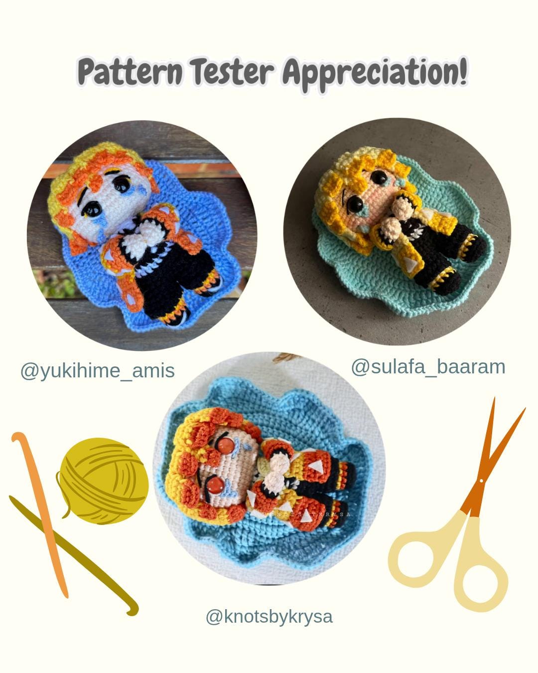 Crochet Amigurumi Crying Zenitsu Anime Inspired Digital PDF Crochet ...