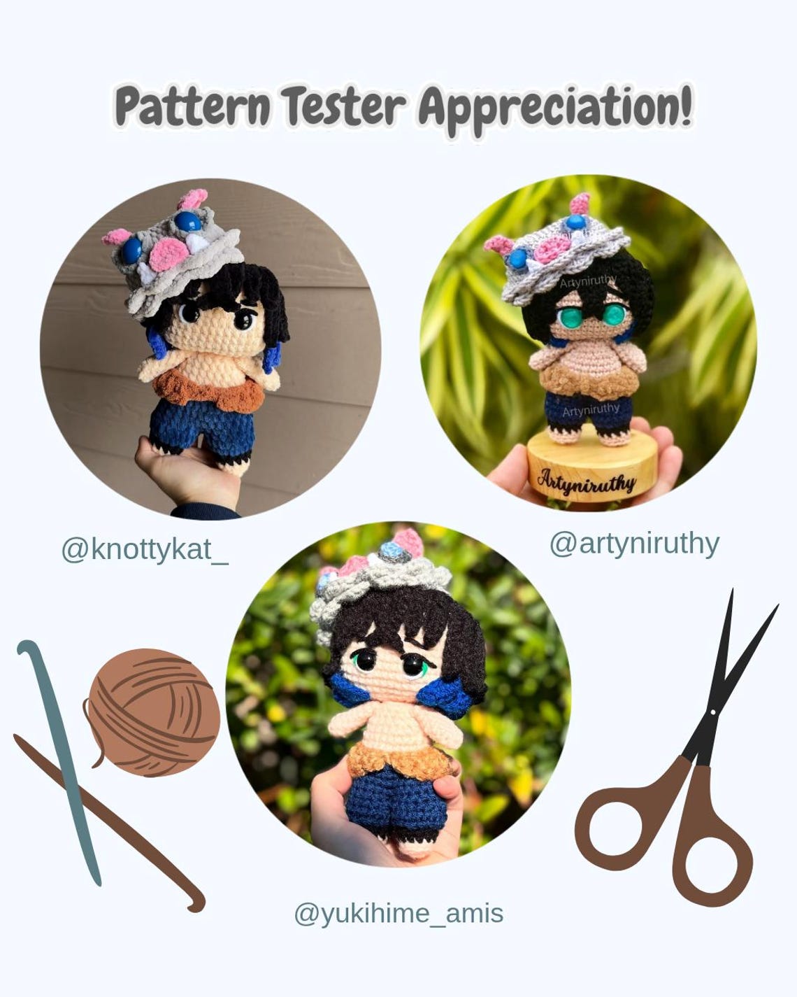 Crochet Amigurumi Boar Inosuke Anime Inspired Pattern - Etsy