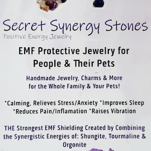 EMF 5G Protection Shungite, Black Tourmaline Necklace (adjustable ...