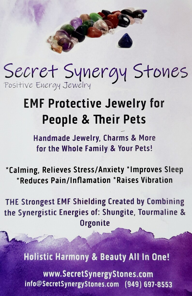 EMF 5G Pet Protection for Dogs Shungite Charm for Over 30 | Etsy