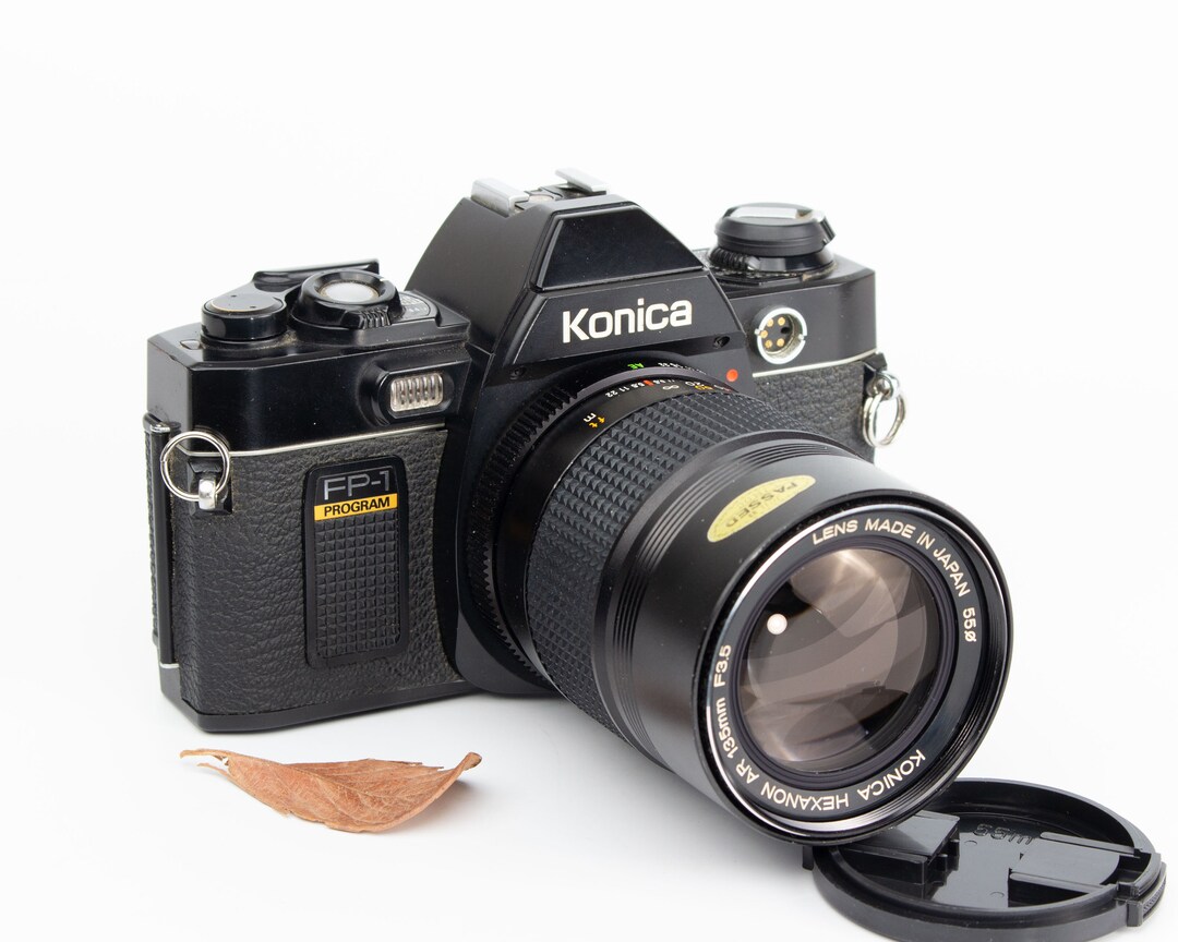 Konica FP-1 W/ 135mm Portrait Lens Film Camera 35mm Vintage Film Camera ...