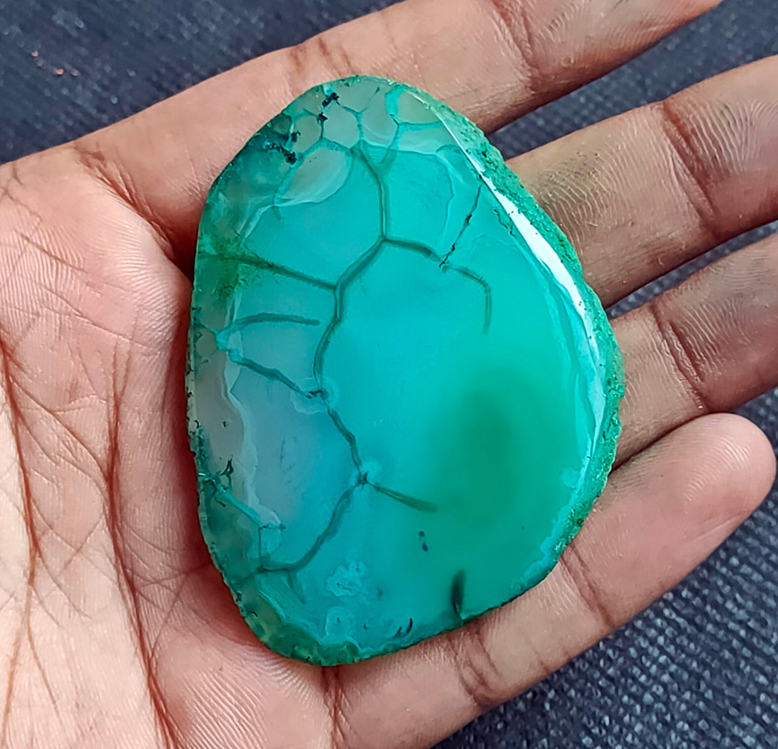 Dyed Agate Cut and Polished Slices Green Coloured Crystal | Etsy