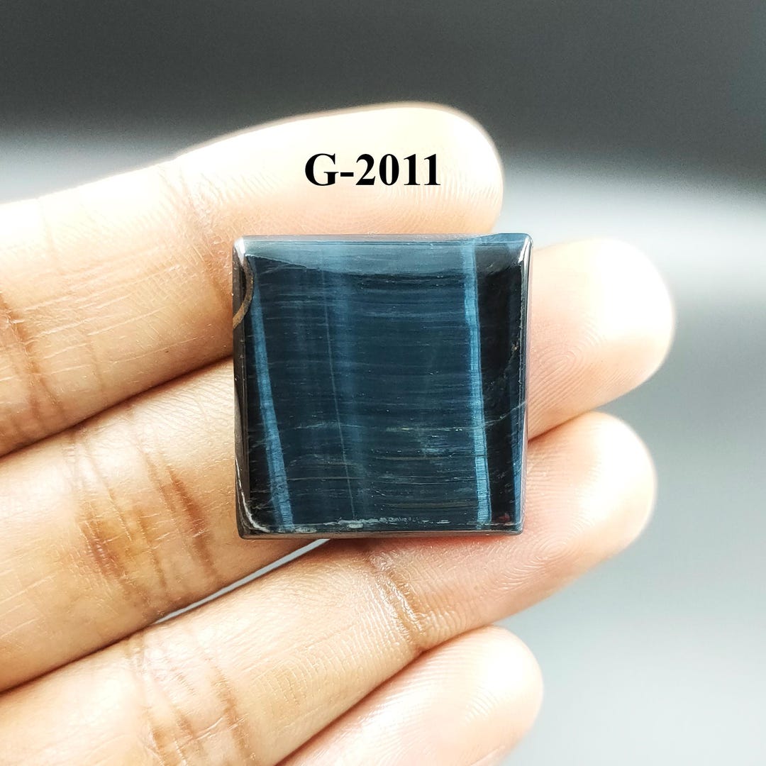 Rare Quality Natural Blue Tiger Eye Cabochon - Smooth Polished Flat ...