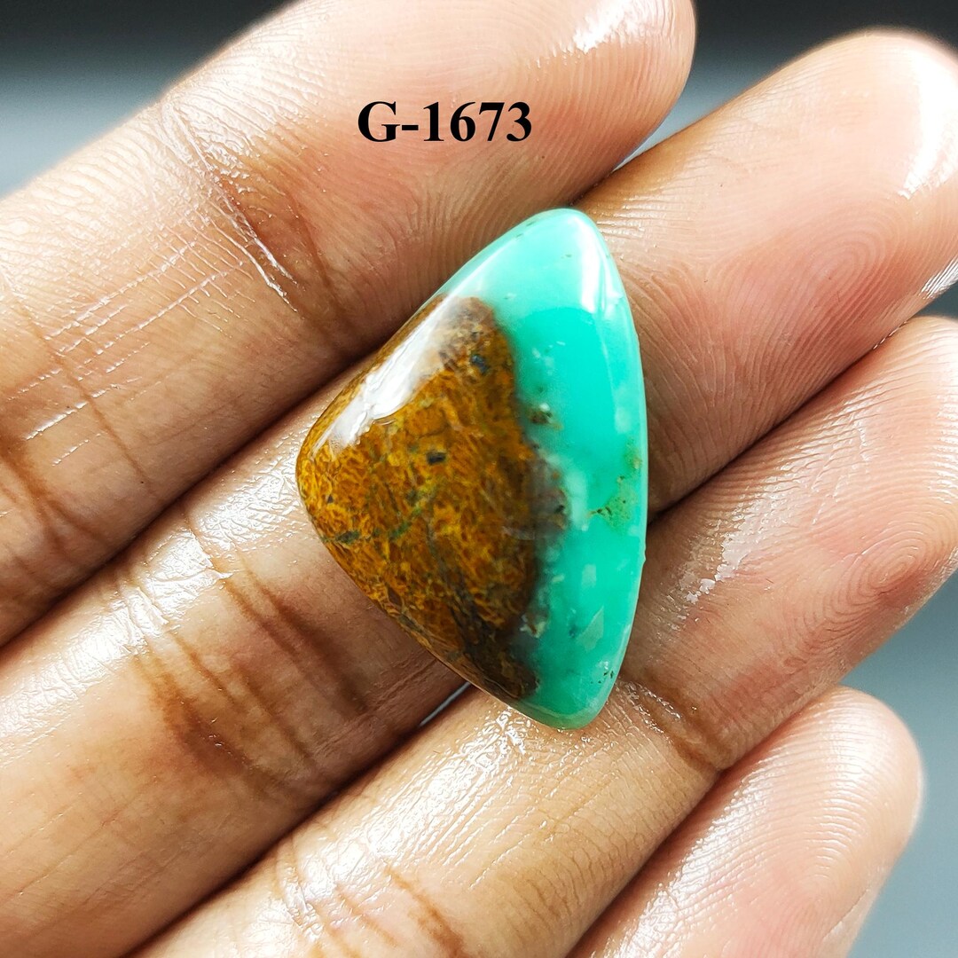 Bi-color Chrysoprase Cabochon: Natural Loose Gemstone, Handmade Jewelry ...
