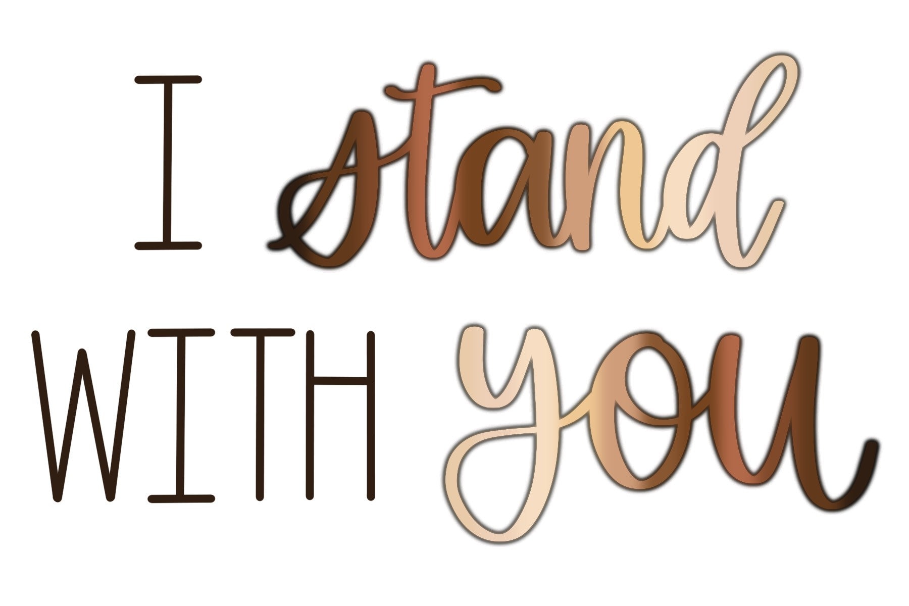 I STAND WITH YOU Sticker Black Lives Matter Black Lives - Etsy