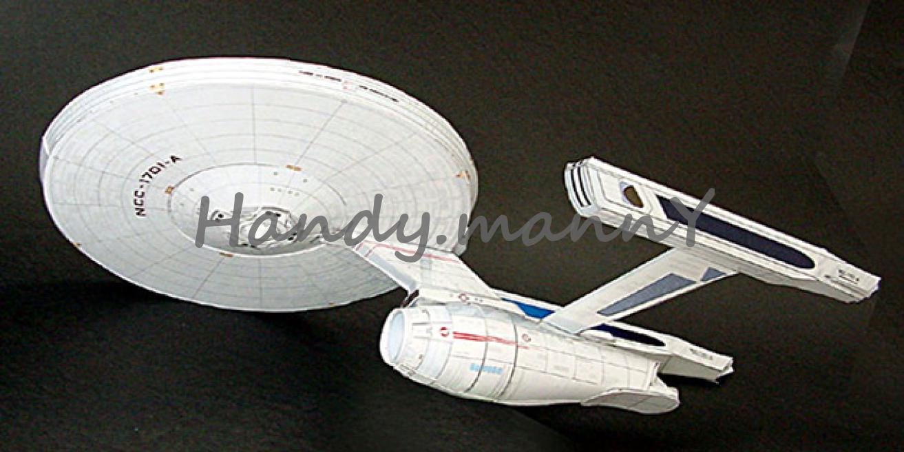 Star Trek Enterprise 3D Papercraft Model: DIY Origami Template (PDF ...