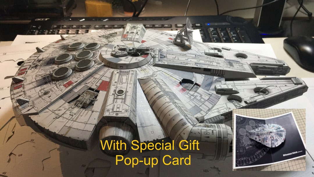 Star Wars Millennium Falcon 3D BIG Size Papercraft Template - Etsy