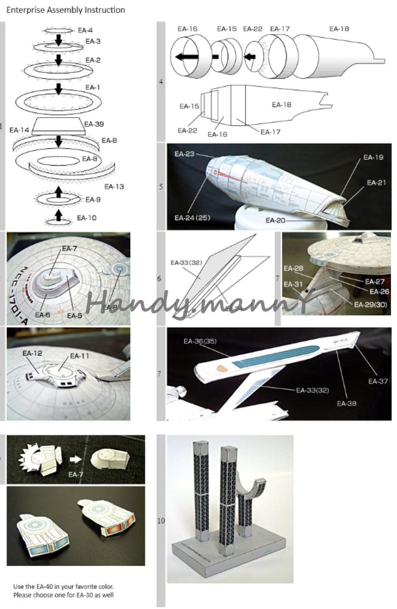 Star Trek Enterprise 3D Papercraft Model: DIY Origami Template (PDF ...