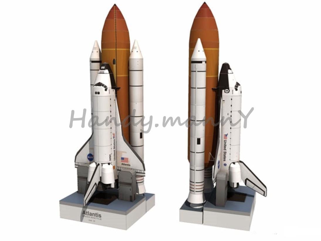 Atlantis Space Shuttle Papercraft 3D Template PDF | NASA Orbiter Model ...