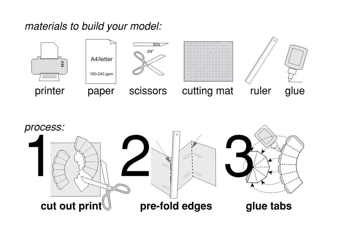Atlantis Space Shuttle Papercraft 3D Template PDF | NASA Orbiter Model ...