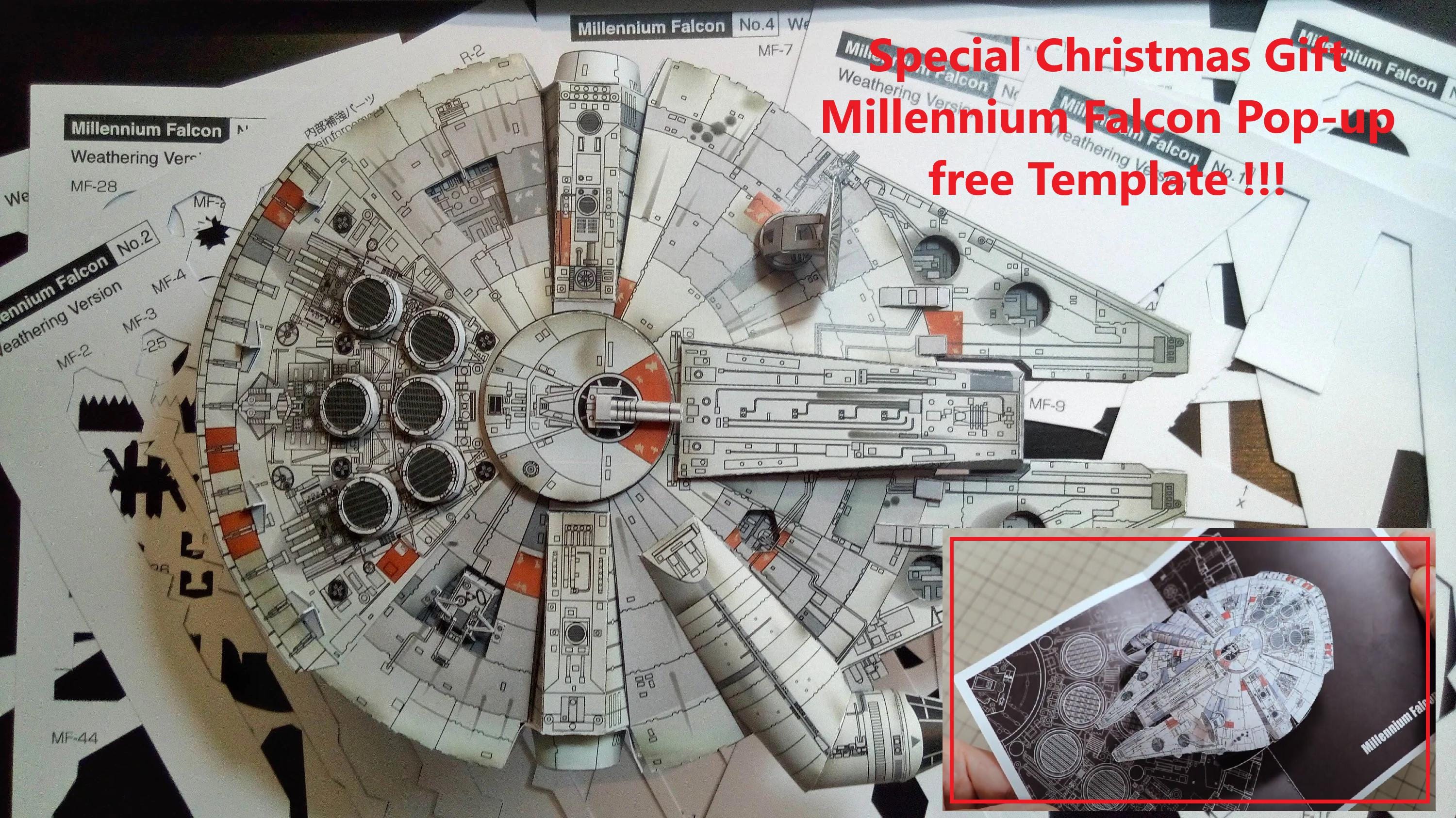 Free Papercraft Template Millenium Falcon Star Wars Papercraft Images