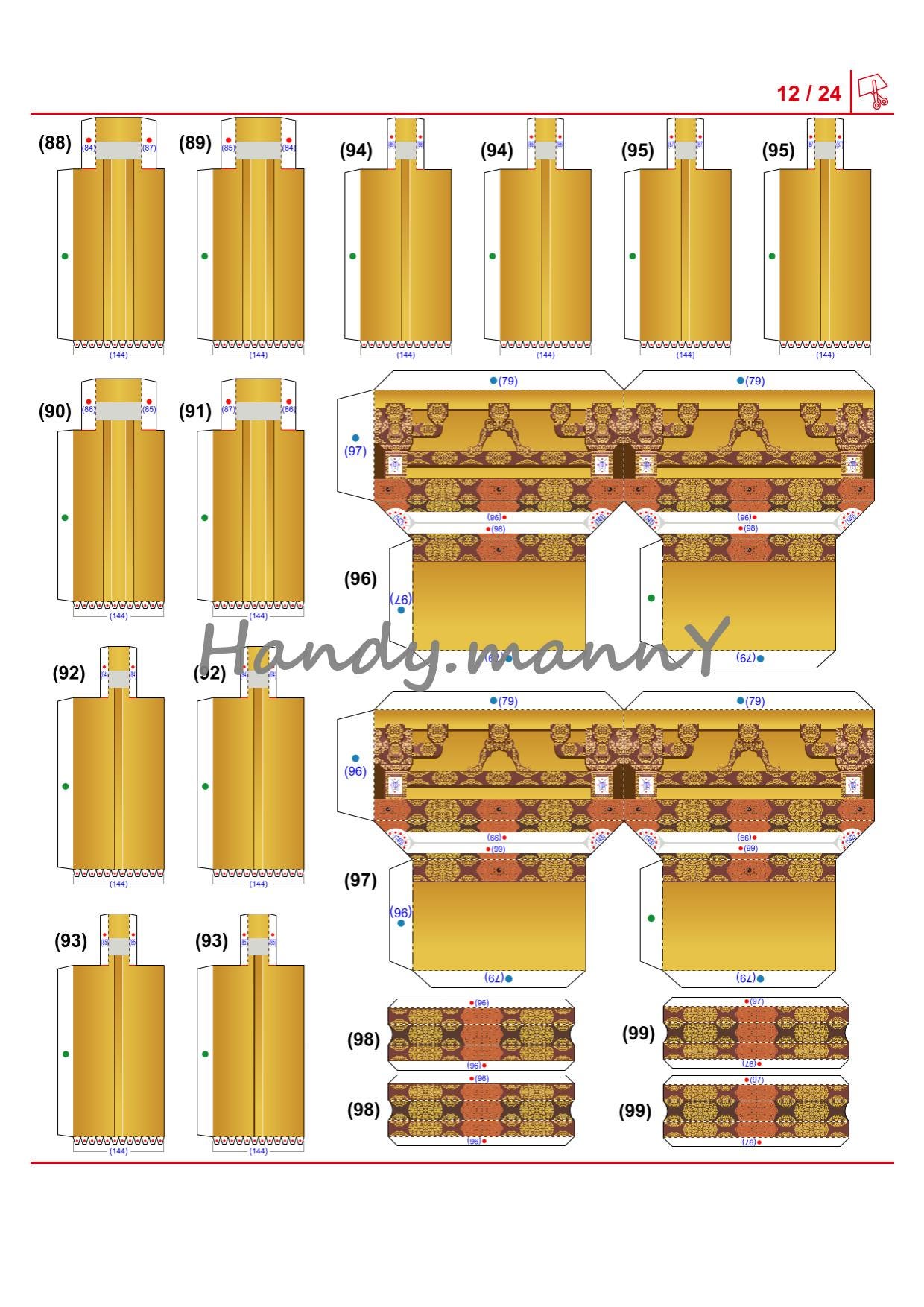 Golden Hall Paper Model: Chuson-ji Temple, Japanese Architecture (PDF ...