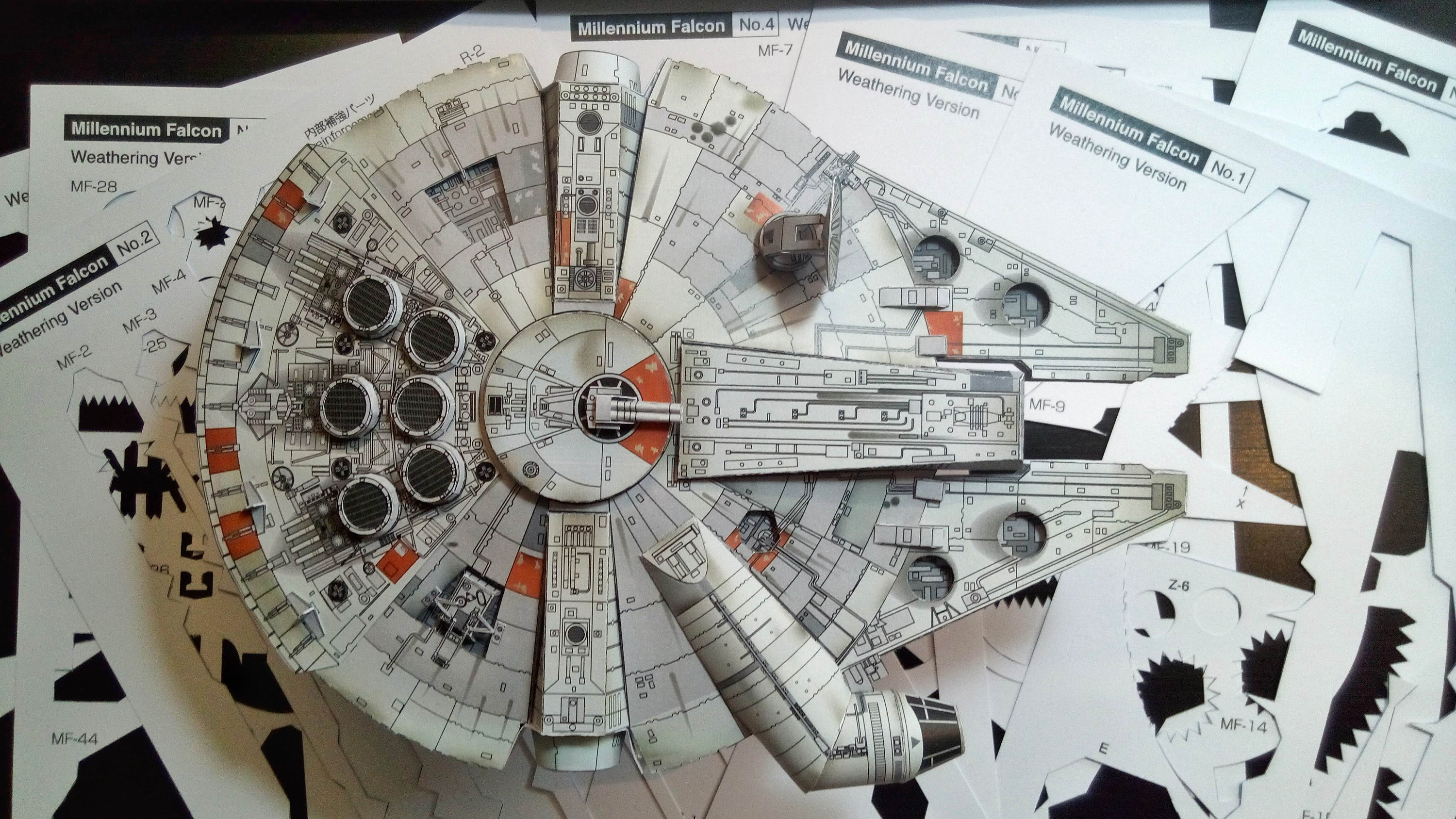 Millennium Falcon 3D Star Wars Papercraft, Origami PDF Template ...