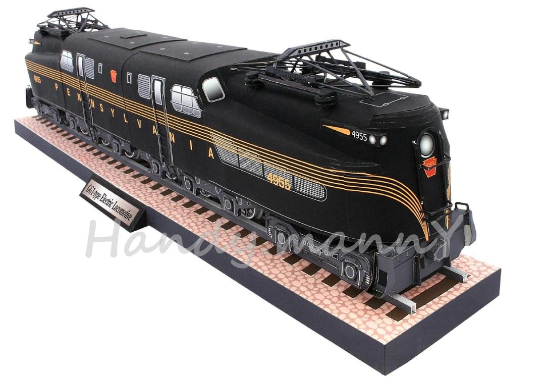 GG1 Electric Locomotive Model – Printable DIY Train Craft DIY 3D ...