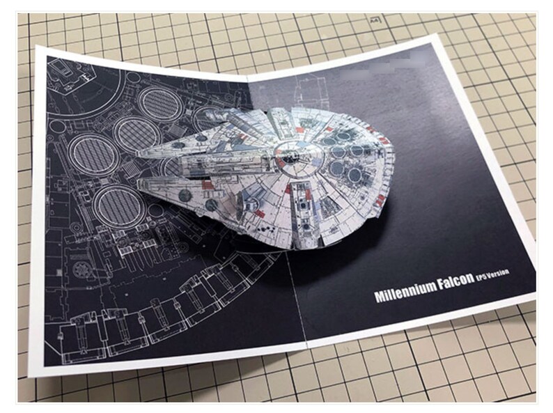 Star Wars Millennium Falcon Pop-up Card Papercraft, Origami PDF ...
