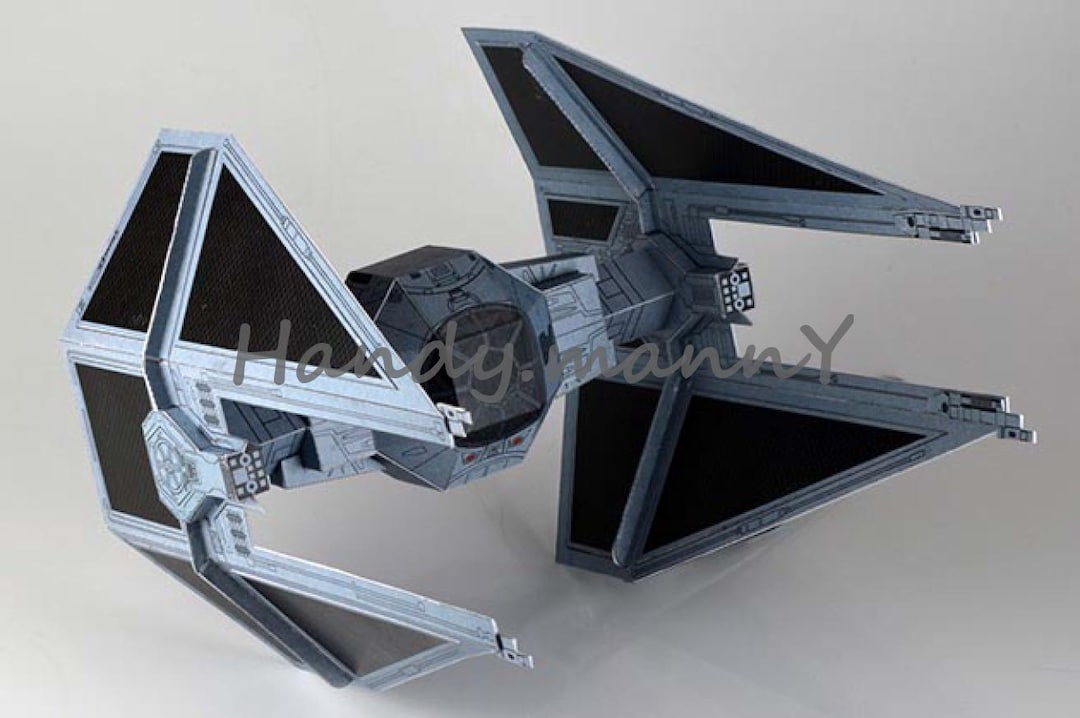TIE Interceptor Papercraft: Star Wars 3D Origami Template PDF With a ...
