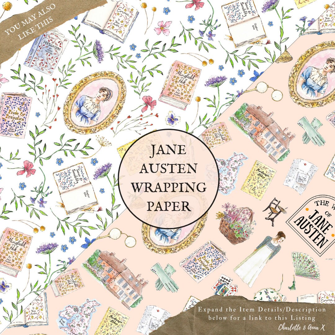 Jane Austen Note Card Set of 3 With Famous Quotes From Her Books ...