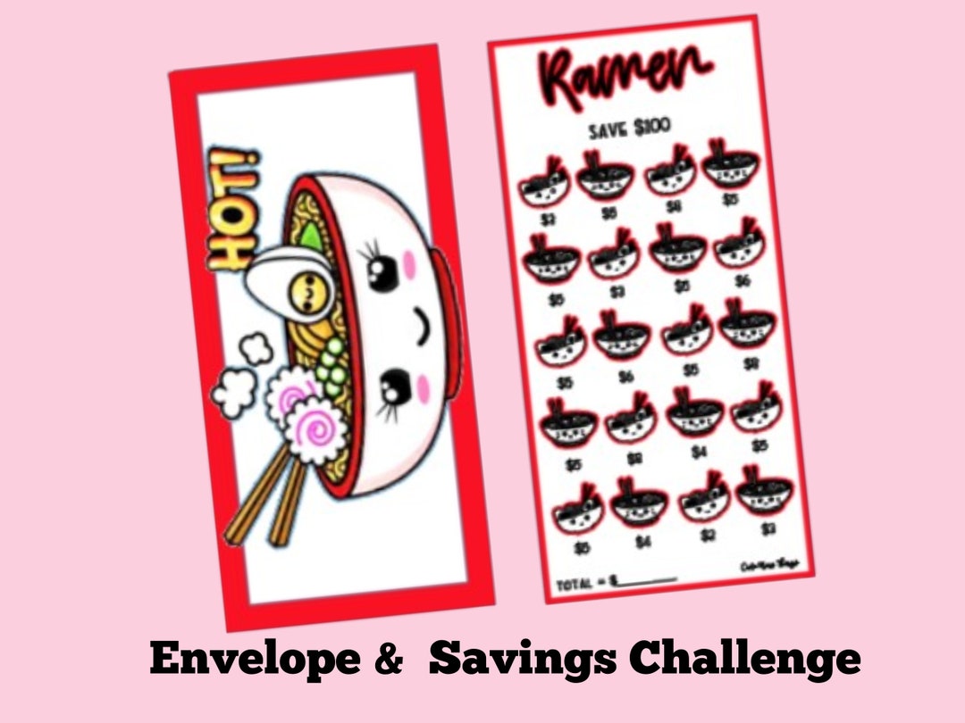 Savings Insert & Envelope Bundle | Food | Ramen Set - Etsy