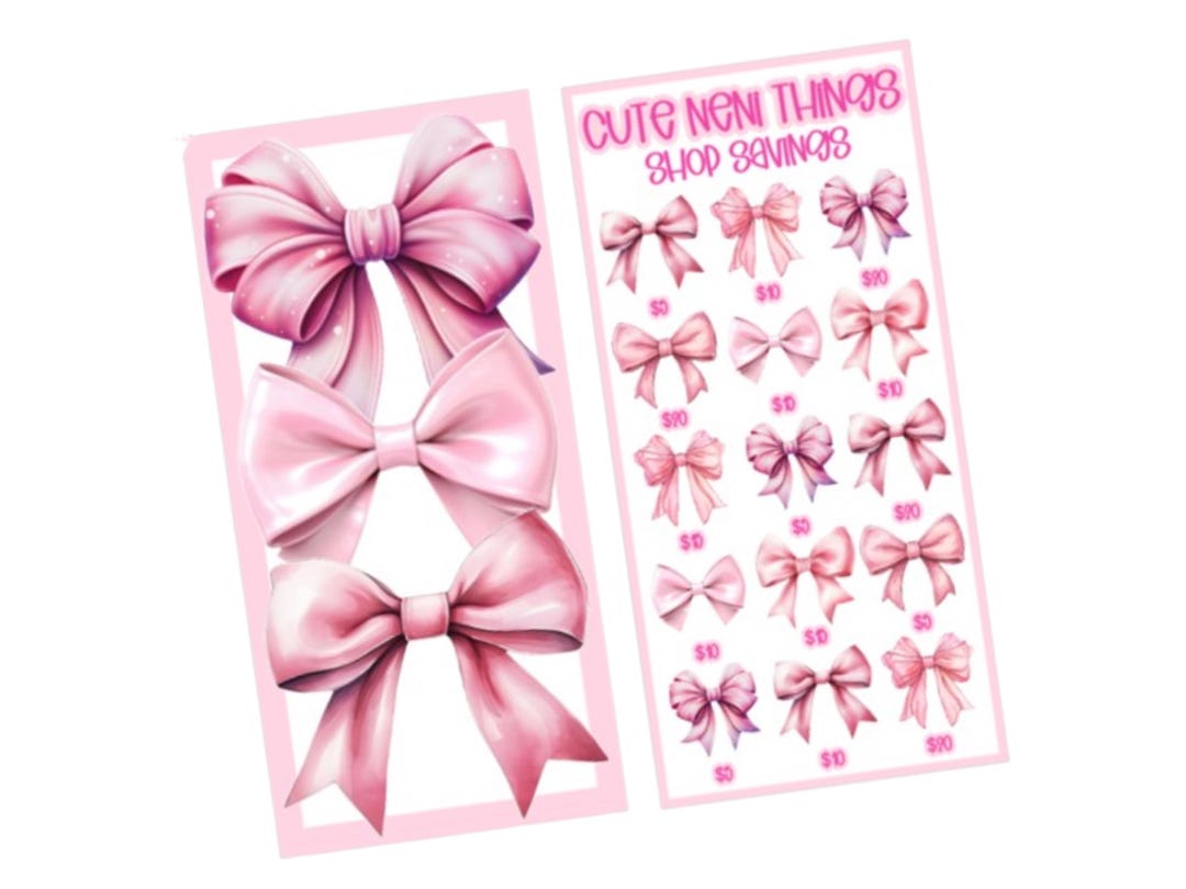 Cute Neni Things Shop Savings | Savings Insert & Envelope Bundle - Etsy