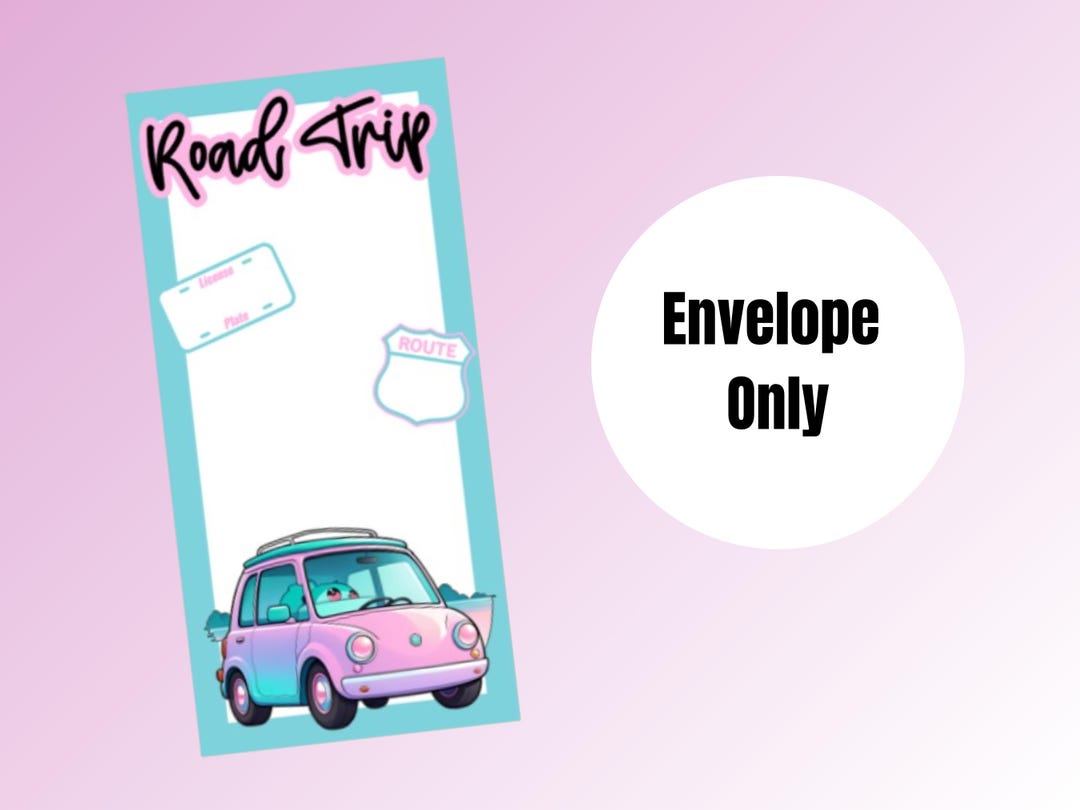 Cash Envelope | Road Trip - Etsy