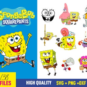 Spongebob SVG Bundle Files for Cricut Silhouette Spongebob | Etsy France