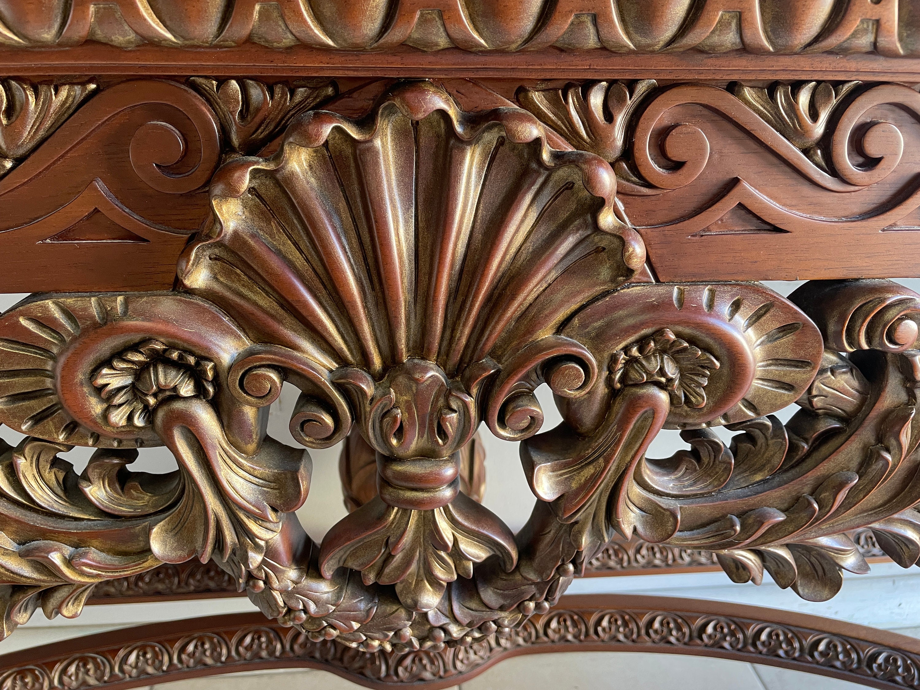 Super Rare Antique Hand Carved Ornate Console Table - Etsy