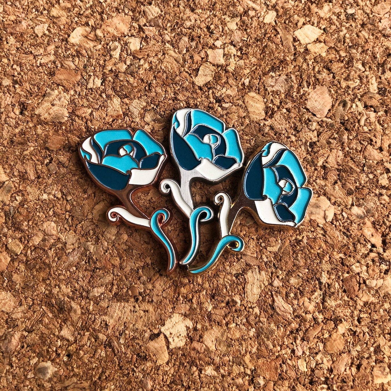 Rose Enamel Pin - Etsy