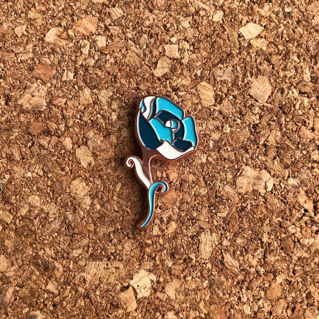 Rose Enamel Pin - Etsy