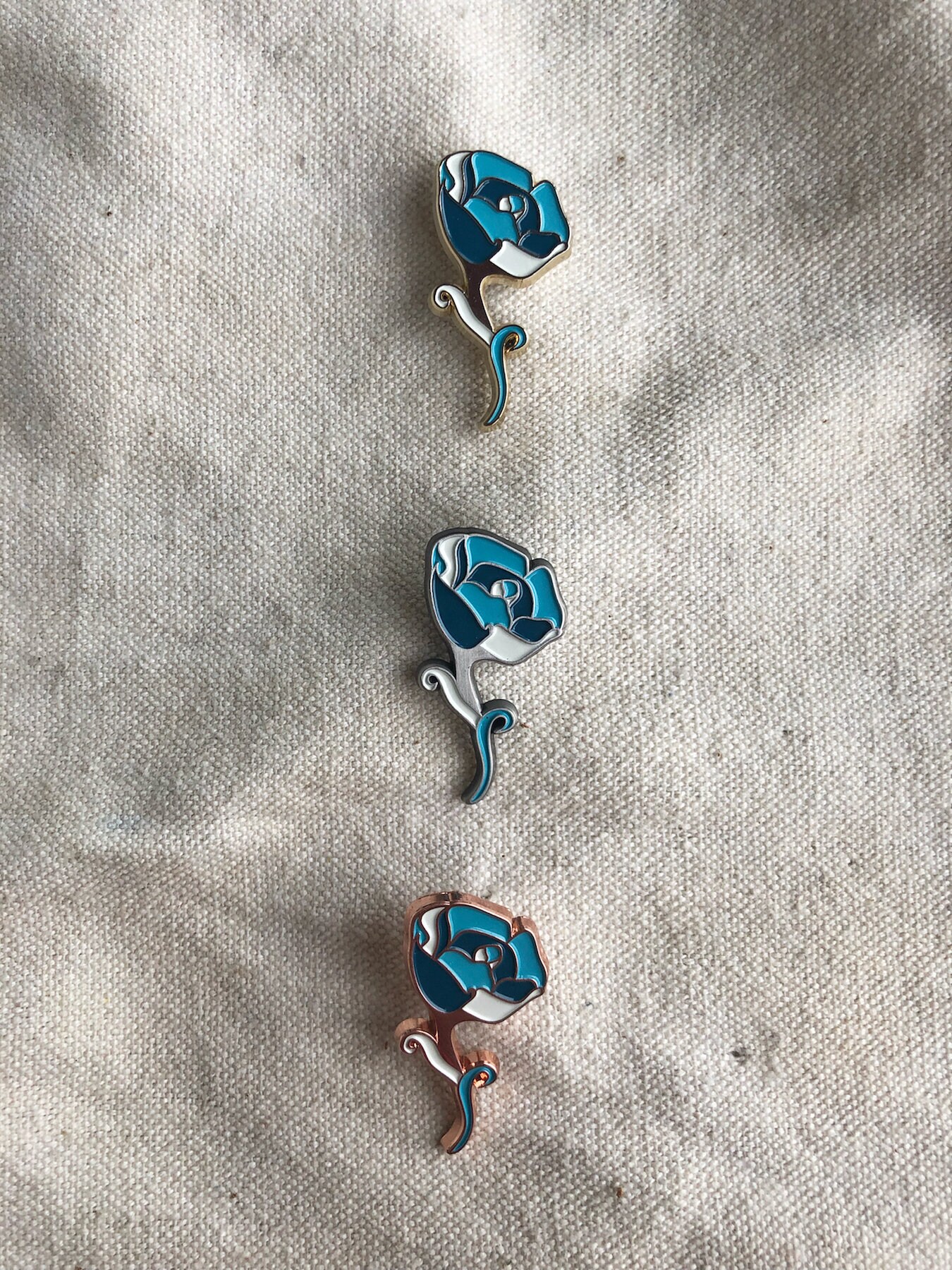 Rose Enamel Pin - Etsy