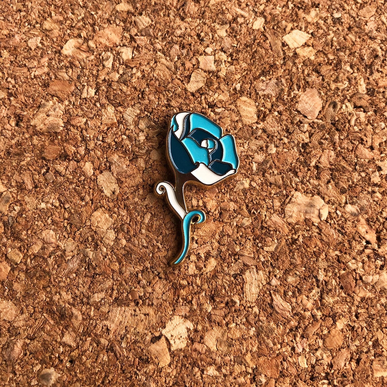 Rose Enamel Pin - Etsy