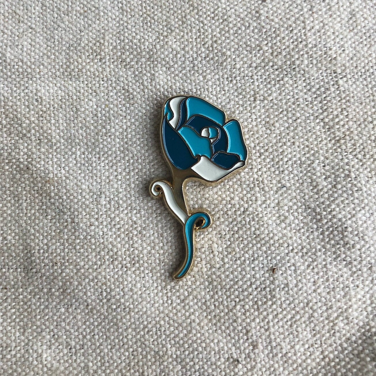 Rose Enamel Pin - Etsy