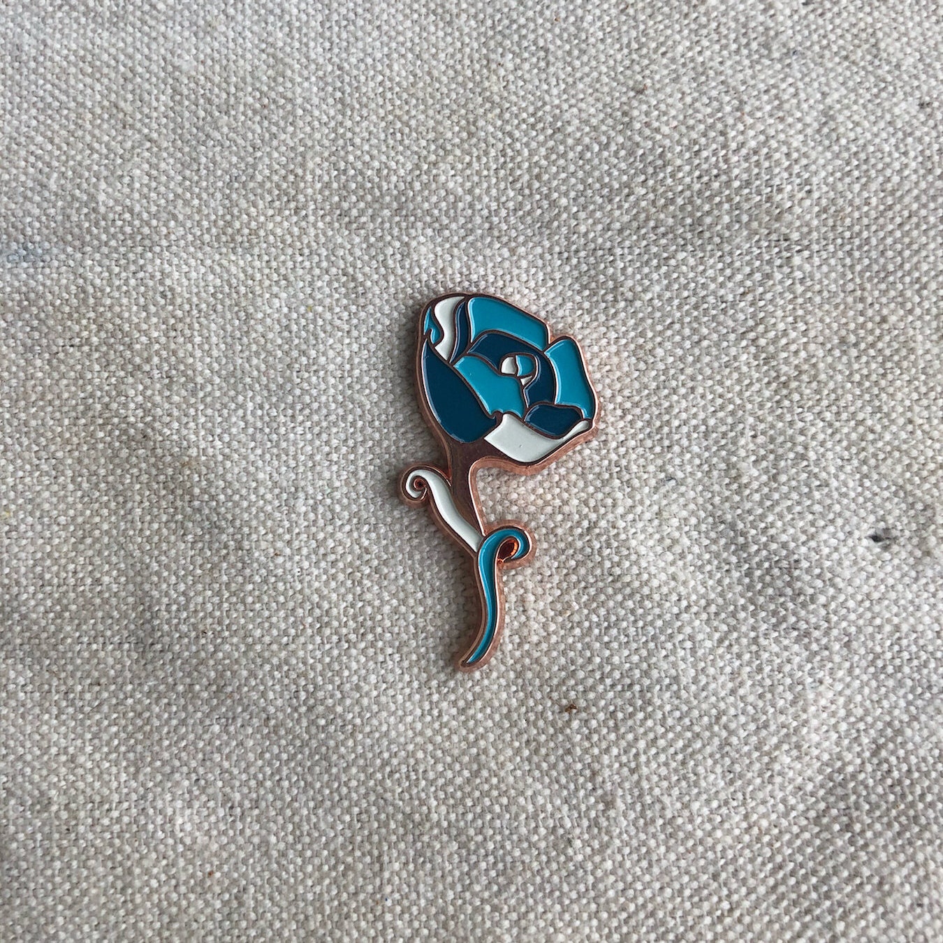 Rose Enamel Pin - Etsy