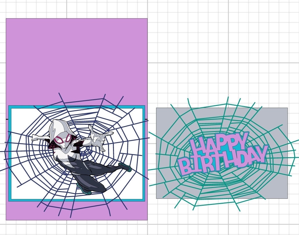 Spider-girl Gwen 3D Birthday Card - Etsy