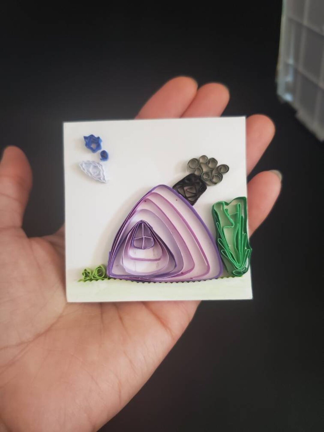 Triangle House Quill Card - Etsy