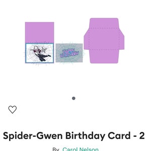 Spider-girl Gwen 3D Birthday Card - Etsy