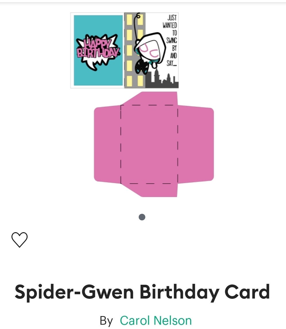 3D Drop Down Spider-girl Gwen Birthday Card. I Customize Cards for Free ...