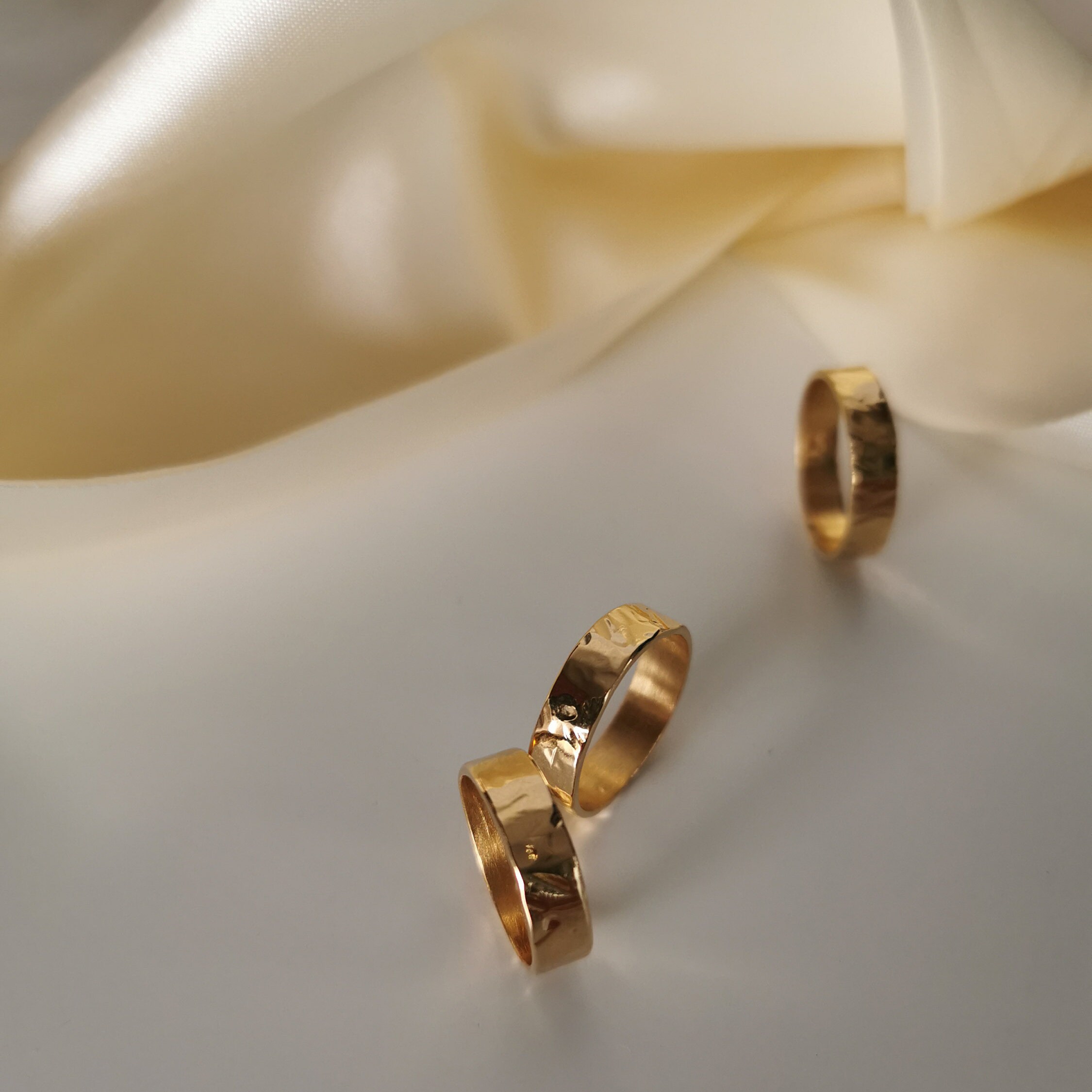 Luna Ring 925 Silber vergoldet mit 18karat Gold | Etsy