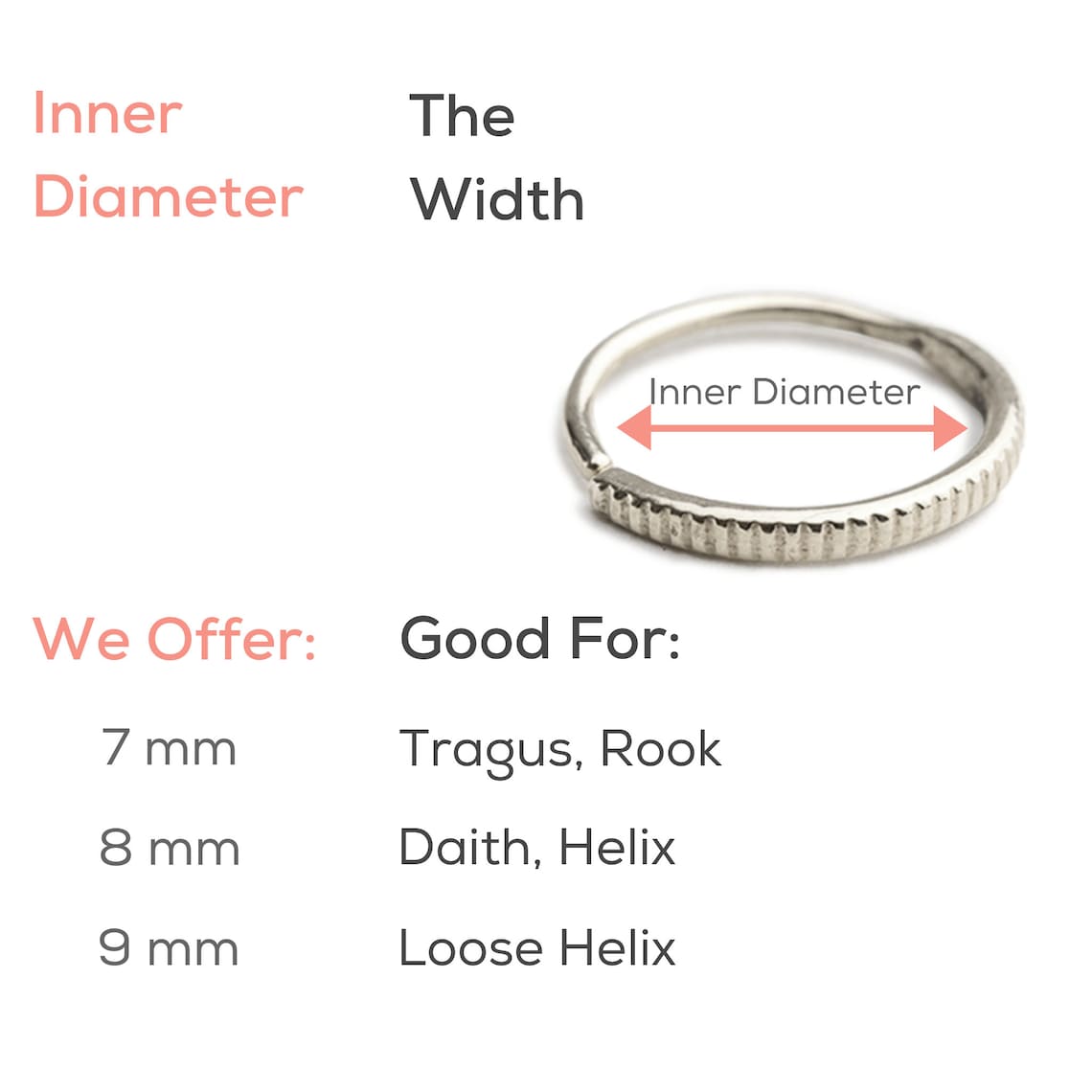 Silver Helix Ring Helix Ring 18ga Silver Helix Hoop Indian | Etsy