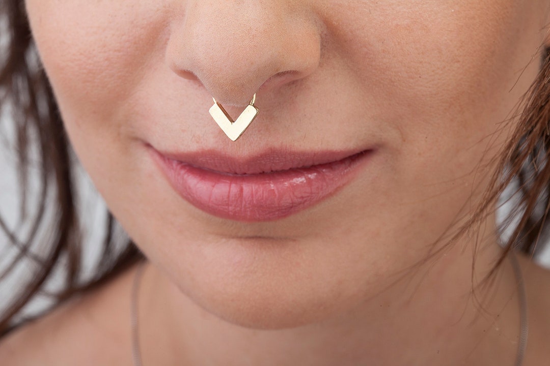 Septum Ring Silver Septum Hoop Nose Ring Hoop Septum Nose - Etsy