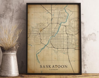 Saskatoon Map Poster - Etsy
