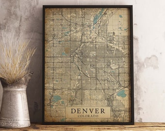 1900 Map of Denver Colorado - Etsy