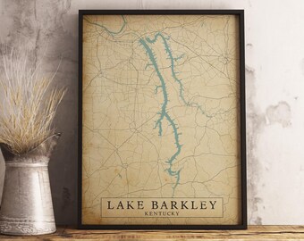 Lake Barkley Map - Etsy