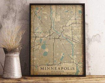 Old Map Minneapolis - Etsy