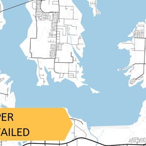 Printable Map of Lake Lavon, Trinity River Texas, US - Instant Download ...