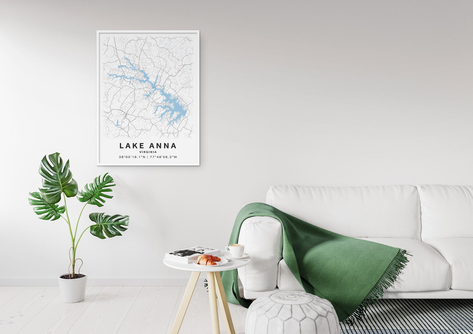 Printable Map of Lake Anna Virginia United States Instant - Etsy