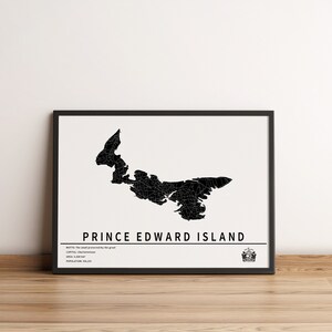 Printable Map of Prince Edward Island, PEI Canada - Instant Download ...
